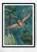 Owl In Flight | Print – greenfoxillustration